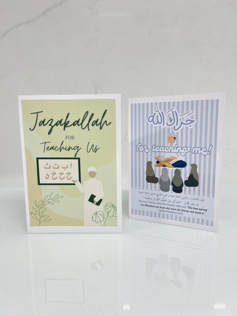 Islamic Greeting Cards: ‘jazakallah for Teaching Us’. - Etsy