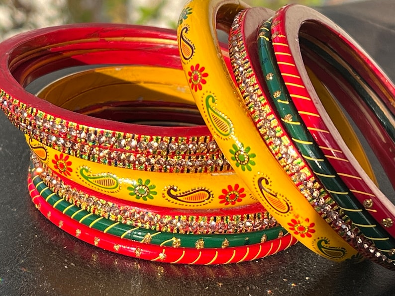 Handmade Multi Color Waterproof Lac Bangles Set of 20 Indian - Etsy