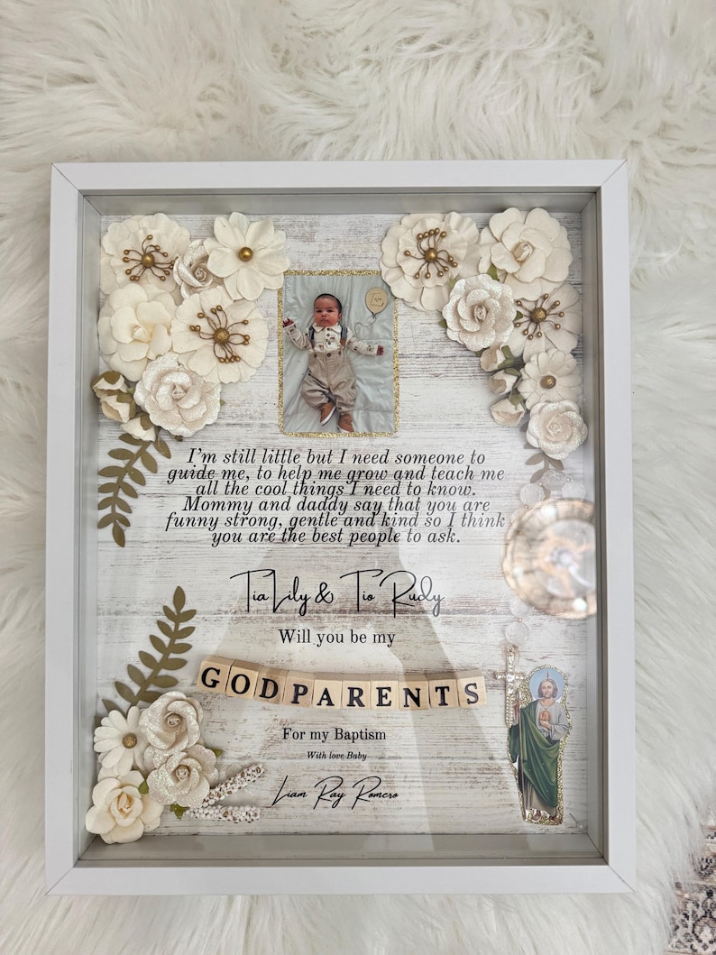 Godparent Proposal Shadow Box: Baptism Gift - Etsy