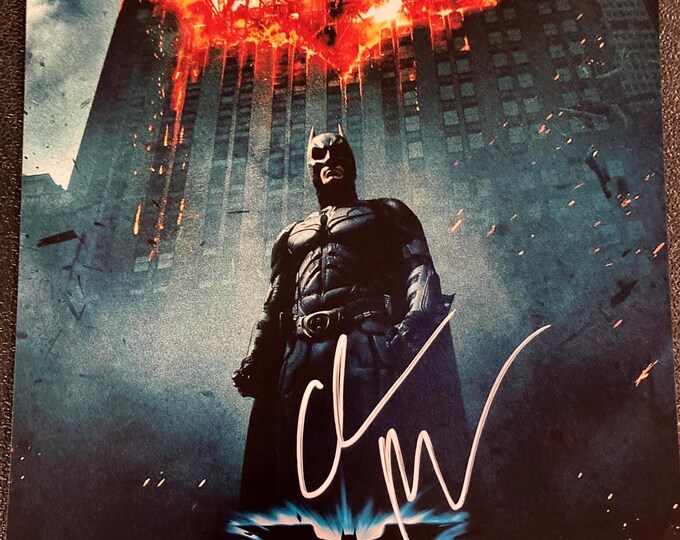 Christian Bale Signed Batman the Dark Knight 8x10 Photo COA & Hologram ...