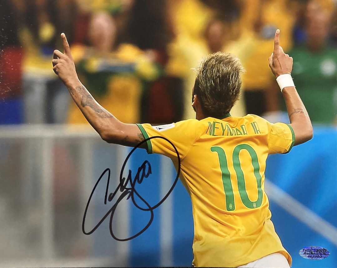 Neymar Jr Signed Brazilian National Team 8x10 Photo COA & Hologram ...