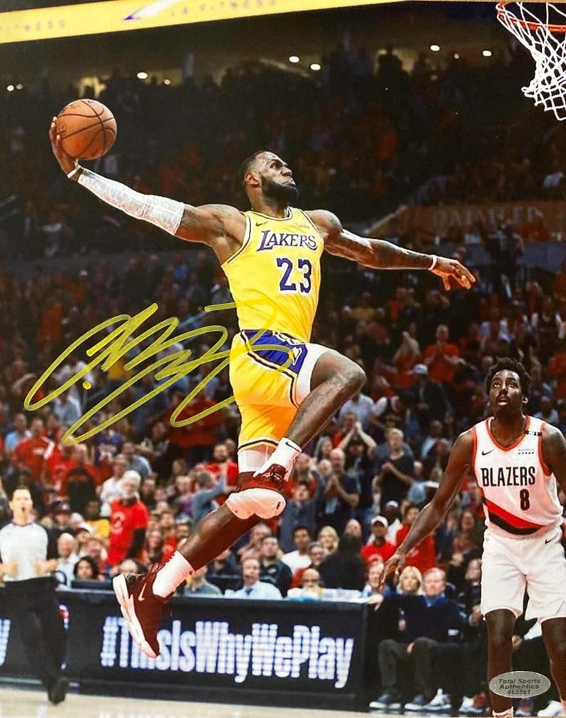 Lebron James Los Angeles Lakers Signed NBA 8x10 Photo COA & Hologram ...
