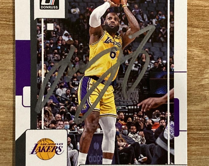 Lebron James Los Angeles Lakers Signed NBA Trading Card COA & Hologram ...