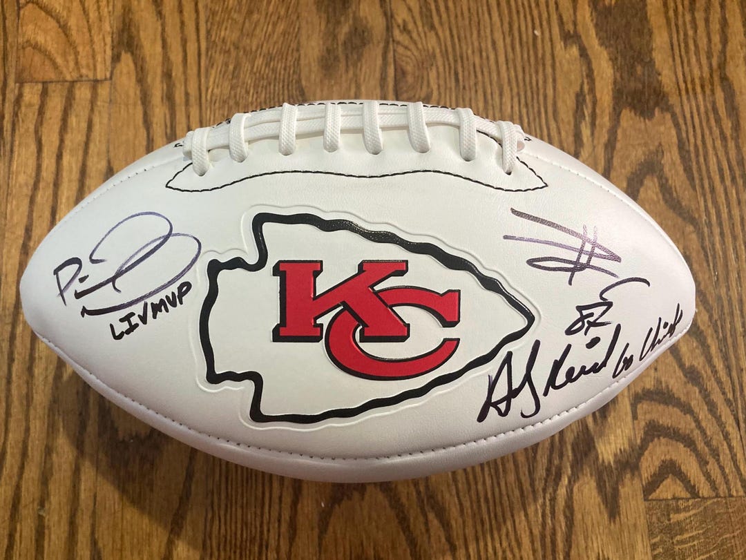 Patrick Mahomes Travis Kelce & Andy Reid Kansas City Chiefs Team Signed ...