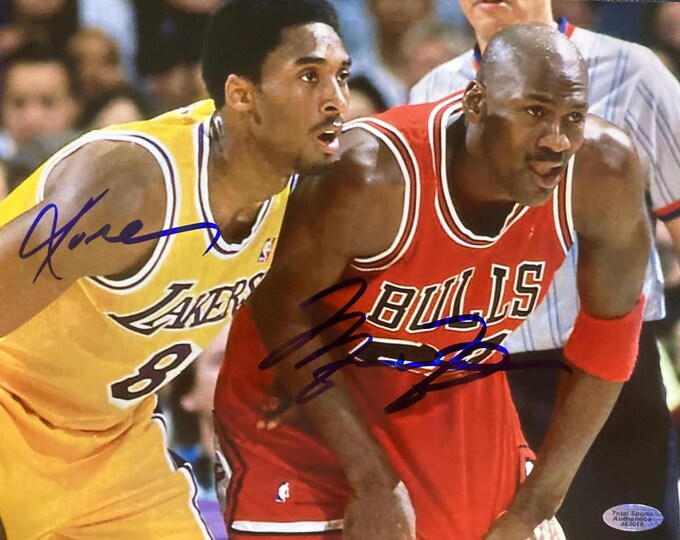 Michael Jordan Kobe Bryant Chicago Bulls Vs Los Angeles Lakers Signed ...