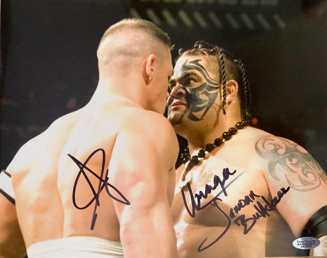 John Cena Vs Umaga Signed WWE 8x10 Photo COA & Hologram - Etsy