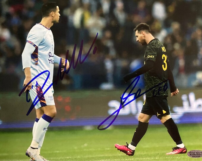 Cristiano Ronaldo Vs Lionel Messi Signed 8x10 Soccer Photo COA ...