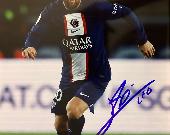 Lionel Messi Signed Paris Saint Germain 8x10 Photo COA & Hologram - Etsy