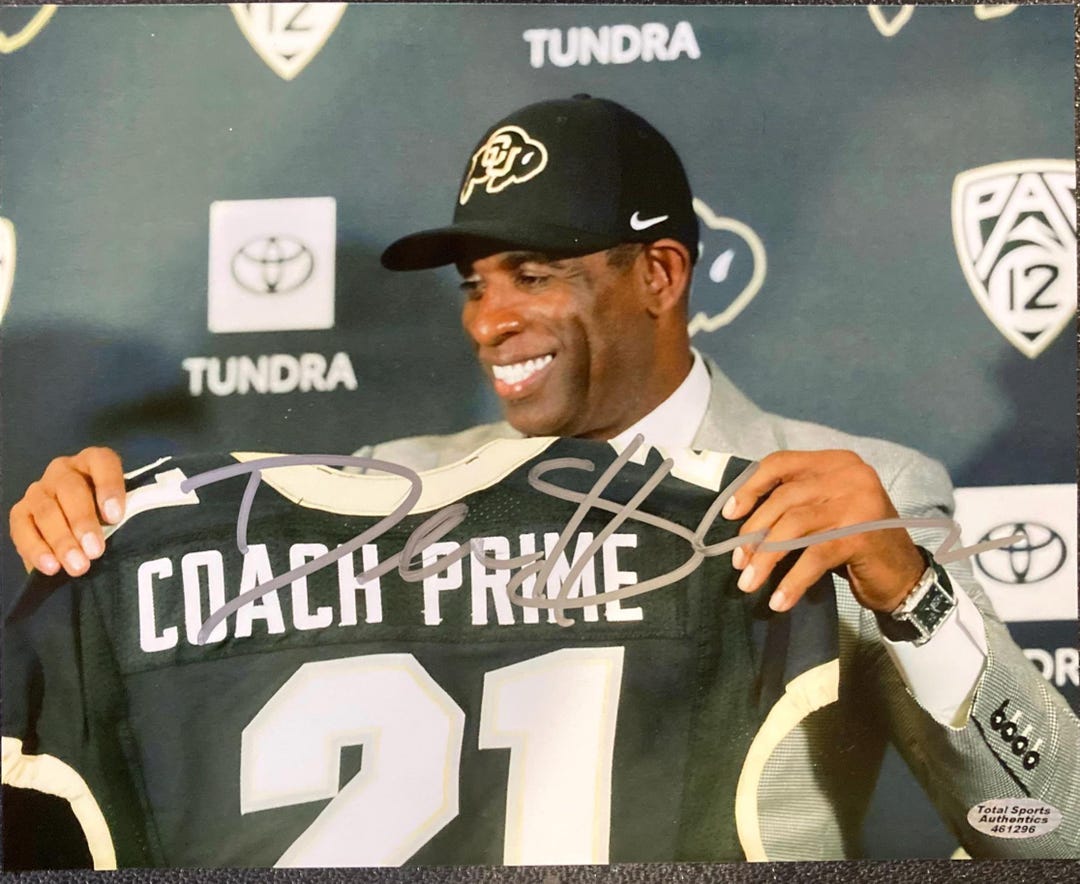 Deion Sanders Coach Prime Signed Colorado Buffaloes 8x10 Photo COA ...