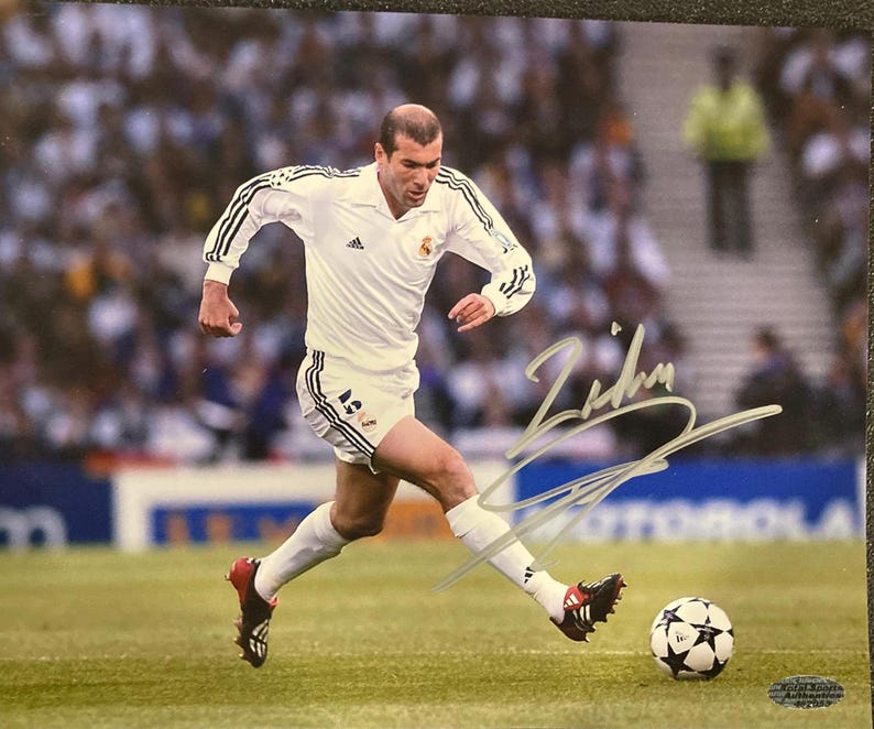 Zinedine Zidane Signed 8x10 Soccer Photo COA & Hologram - Etsy
