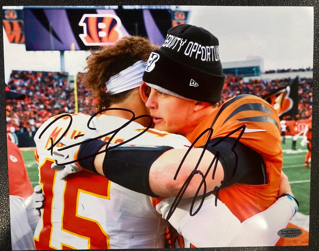 Patrick Mahomes and Joe Burrow Chiefs Vs Bengals Signed 8x10 Photo COA ...