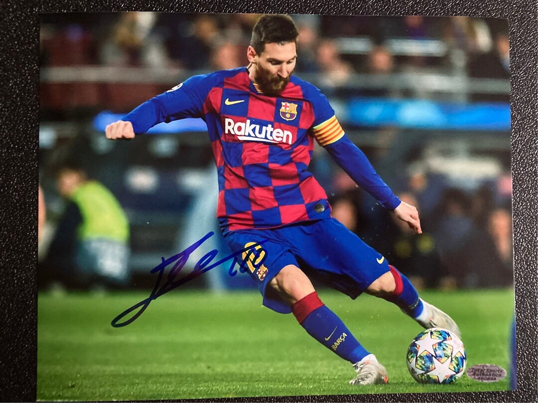 Lionel Messi Signed FC Barcelona 8x10 Photo COA & Hologram - Etsy