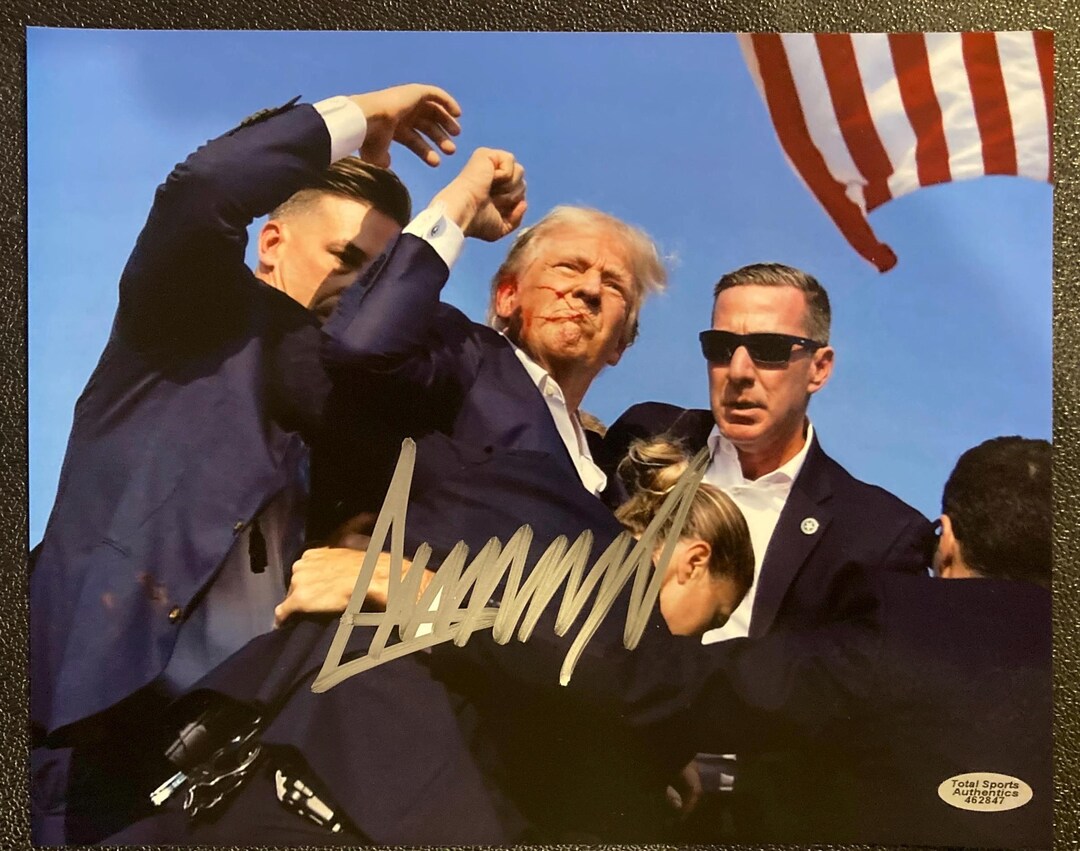 Donald Trump 45th 47th President Signed 8x10 Photo COA & Hologram - Etsy