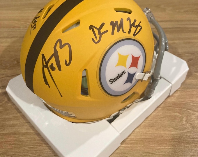 Aaron Rodgers Team Signed Pittsburgh Steelers Mini Helmet COA ...