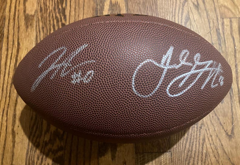 Jared Goff & Jahmyr Gibbs Detroit Lions Signed Wilson Football COA ...