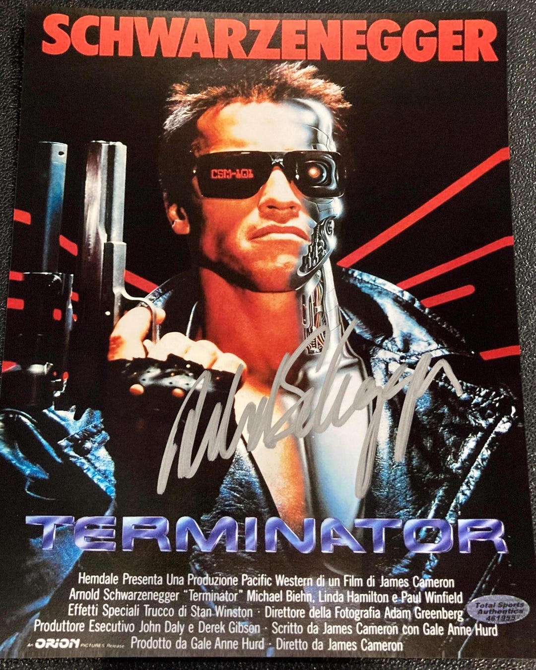 Arnold Schwarzenegger Signed Terminator 8x10 Photo COA & Hologram - Etsy