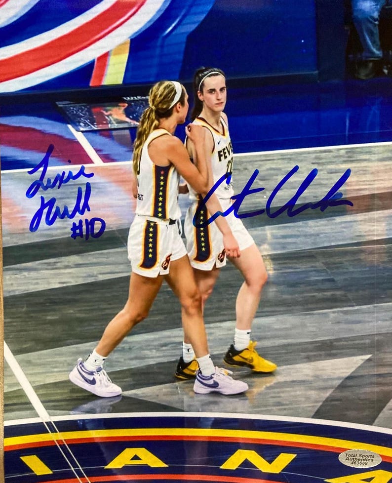 Caitlin Clark Lexie Hull Indiana Fever Signed 8x10 Photo COA & Hologram ...