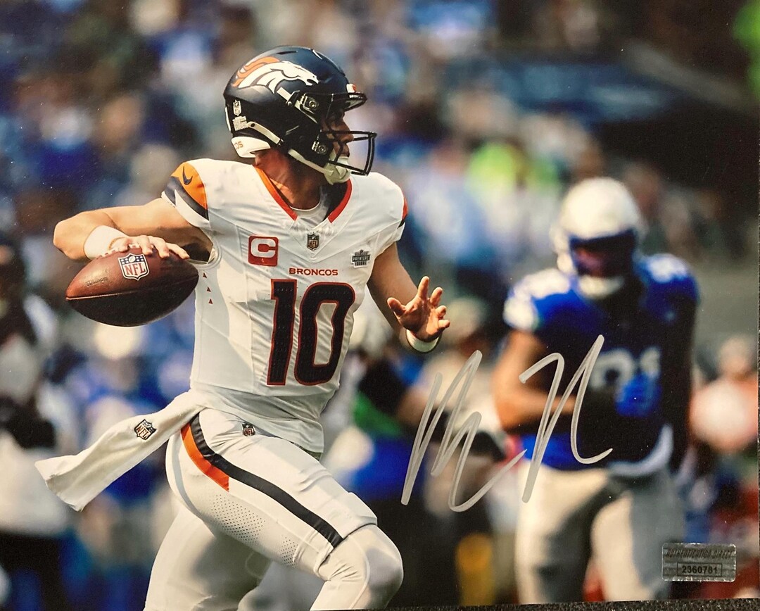 Bo Nix Signed Denver Broncos 8x10 Photo COA & Hologram - Etsy
