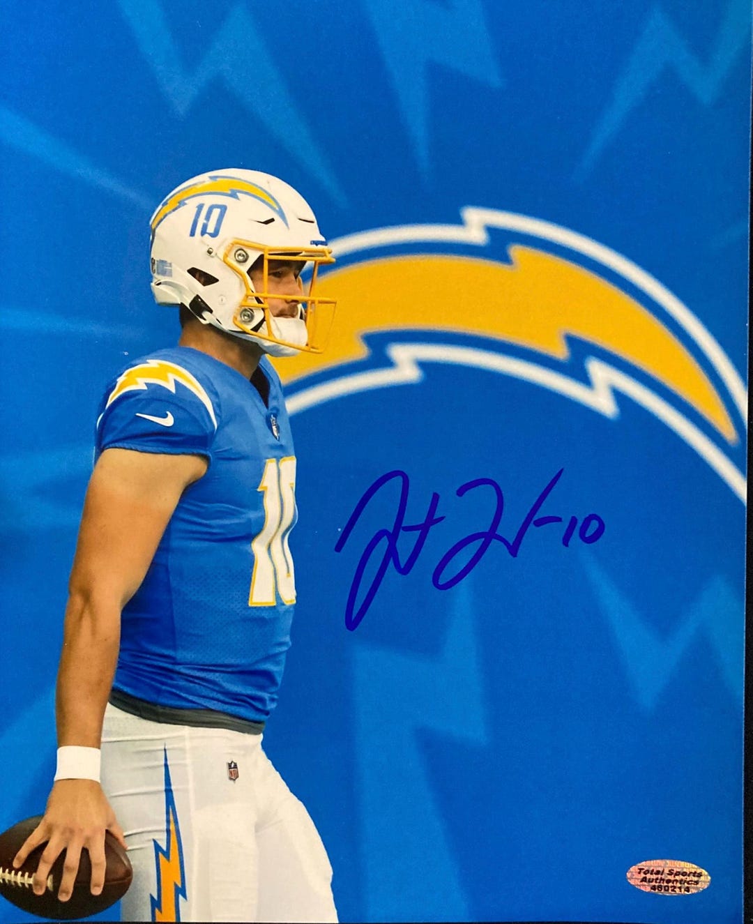 Justin Herbert Signed Los Angeles Chargers 8x10 Photo COA & Hologram - Etsy