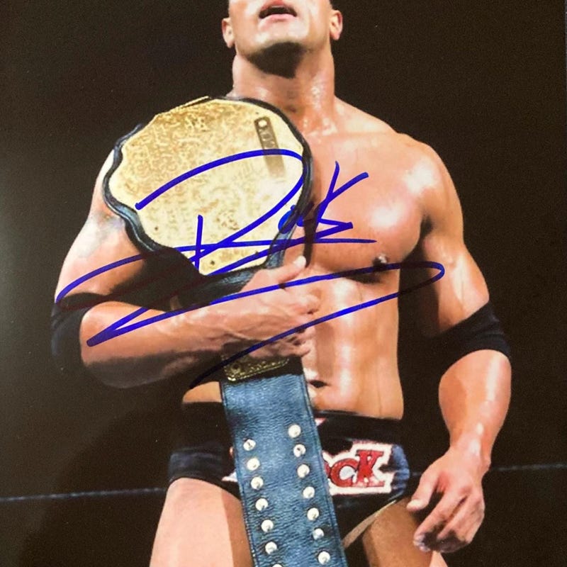 Dwayne Johnson Autograph - Etsy