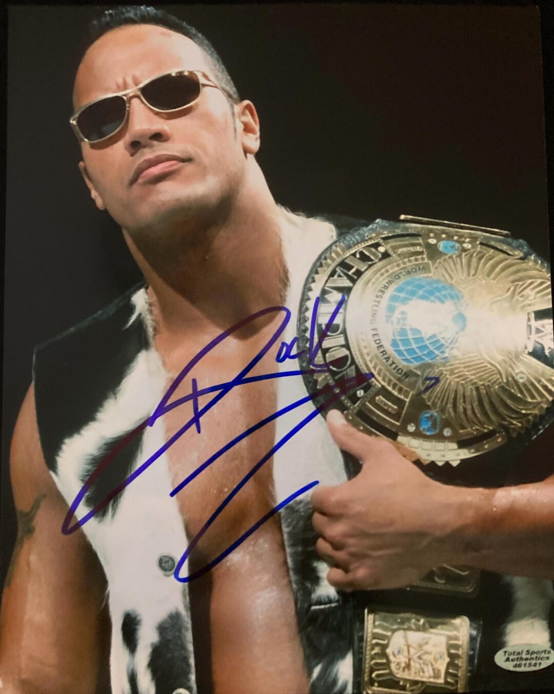 Dwayne the Rock Johnson Signed WWE 8x10 Photo COA & Hologram - Etsy
