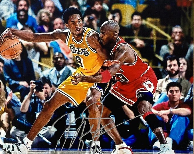 Michael Jordan Kobe Bryant Chicago Bulls Vs Los Angeles Lakers Signed ...