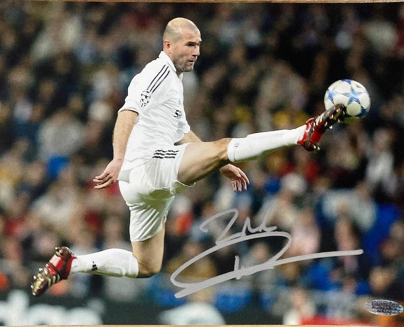 Zinedine Zidane Signed 8x10 Soccer Photo COA & Hologram - Etsy