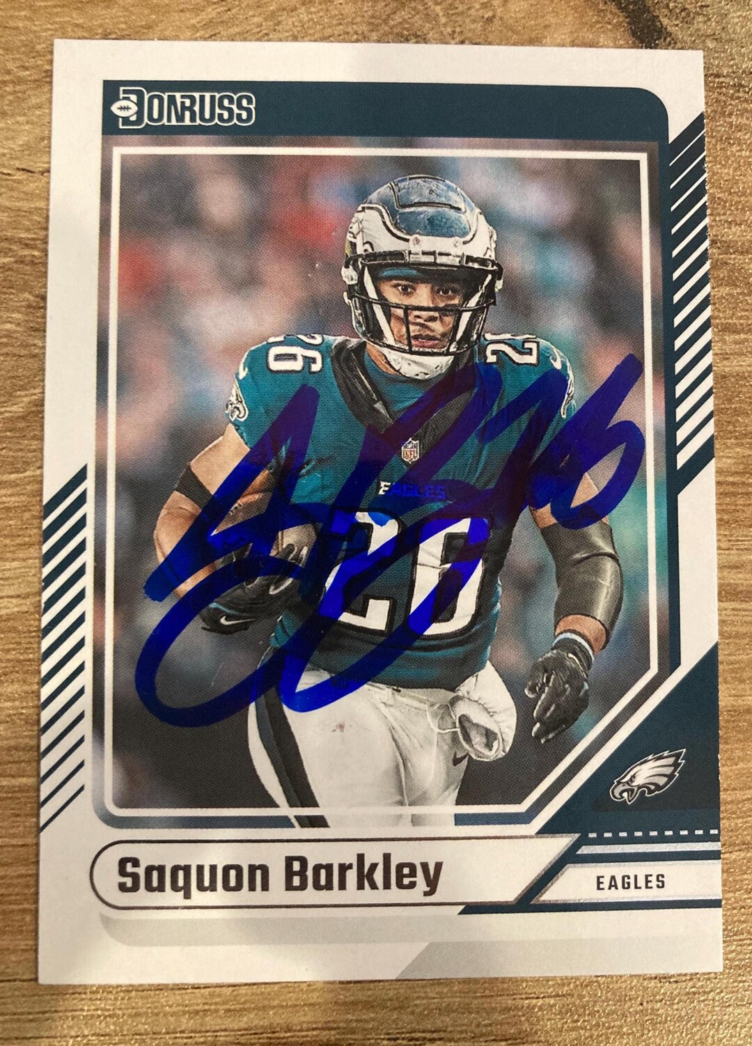 Saquon Barkley Philadelphia Eagles Signed NFL Trading Card COA ...