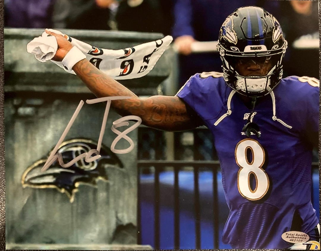 Lamar Jackson Baltimore Ravens Signed 8x10 Photo COA Hologram - Etsy