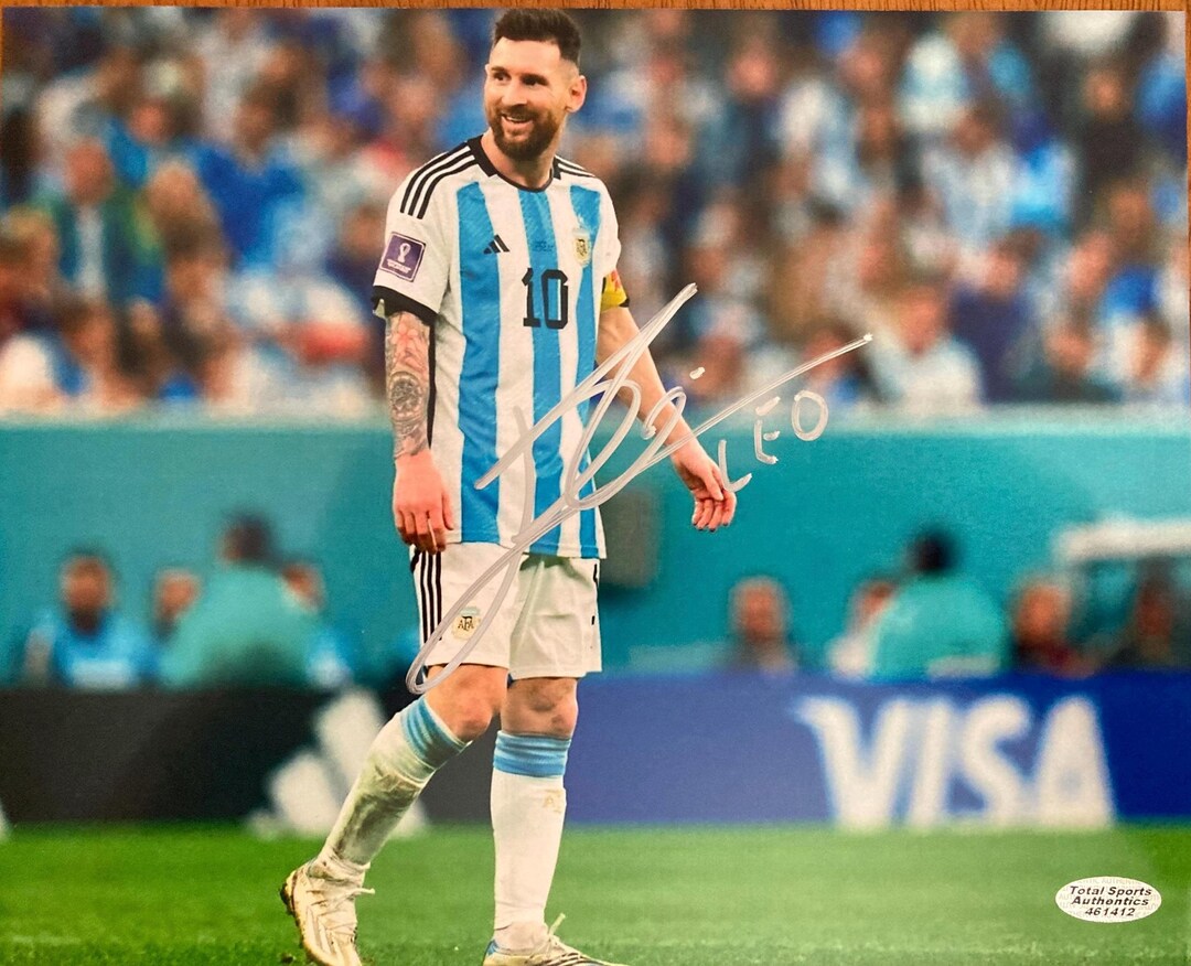 Lionel Messi Signed Argentina National Team 8x10 Photo COA & Hologram ...