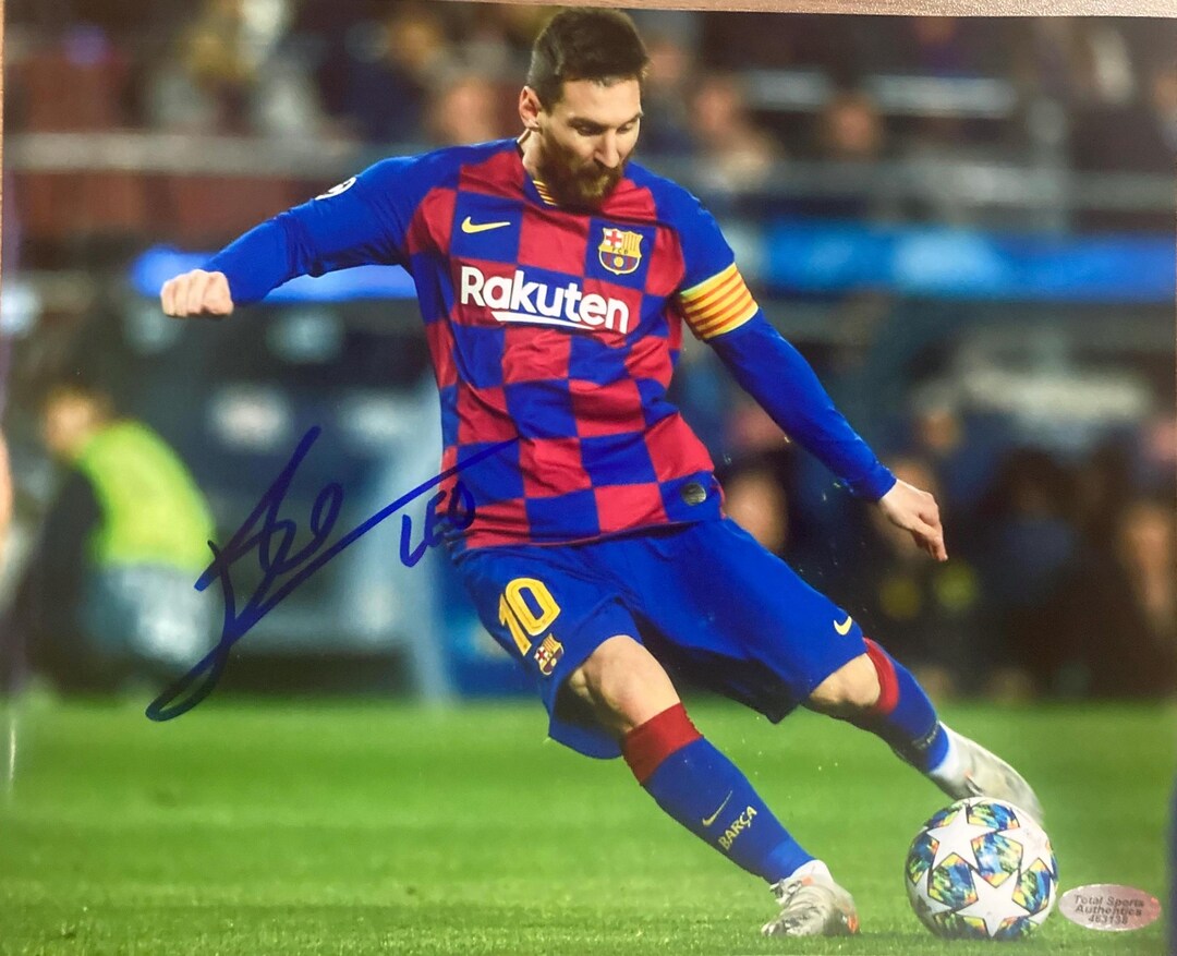 Lionel Messi Signed FC Barcelona 8x10 Photo COA & Hologram - Etsy