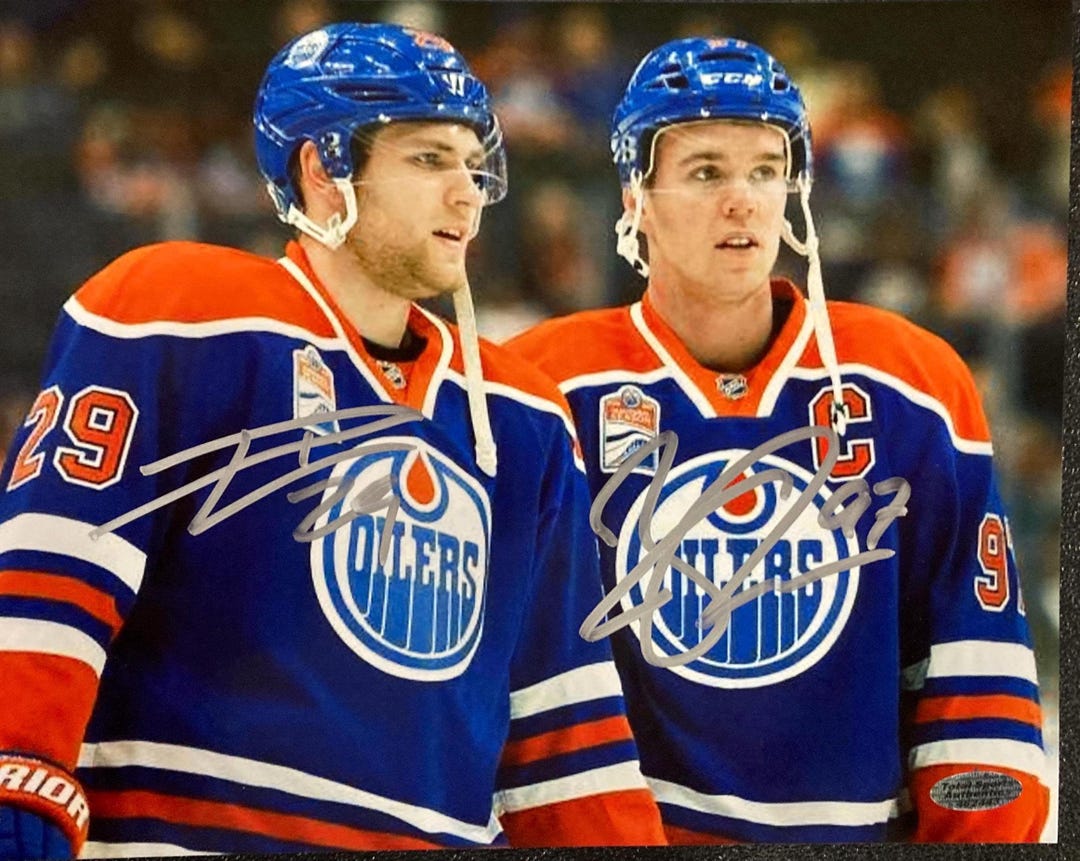Connor Mcdavid Leon Draisaitl Signed Edmonton Oilers 8x10 Photo COA ...