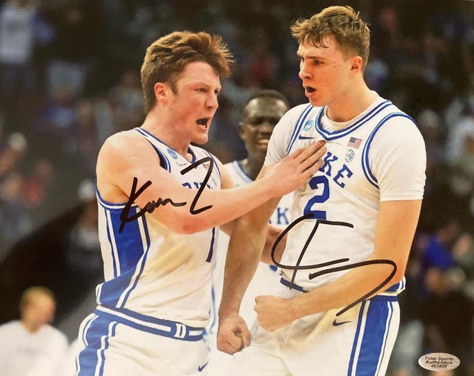 Cooper Flagg Kon Knuepple Duke Blue Devils Signed 8x10 Photo COA ...