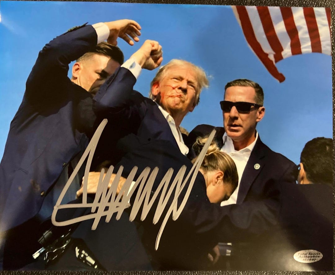 Donald Trump 45th 47th President Signed 8x10 Photo COA & Hologram - Etsy