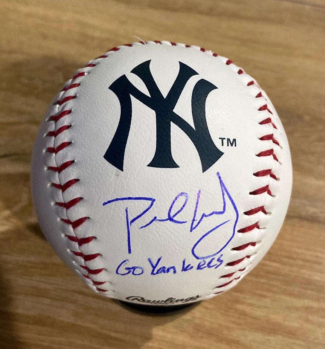 Paul Goldschmidt “go Yankees” Signed New York Yankees Rawlings Logo ...