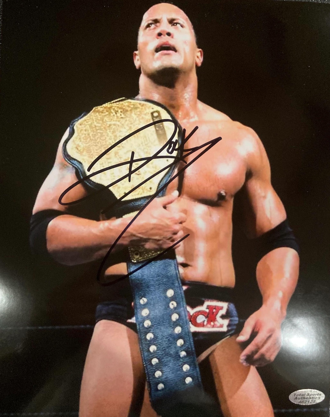 Dwayne the Rock Johnson Signed WWE 8x10 Photo COA & Hologram - Etsy