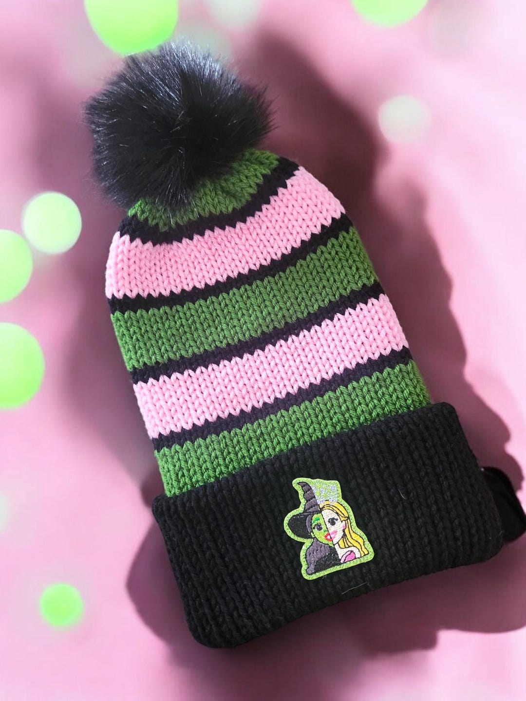 Ready to Ship Wicked-inspired Beanie – Elphaba & Glinda Double-layered ...