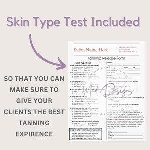 UV Tanning Bed Release Form for Salons - Etsy