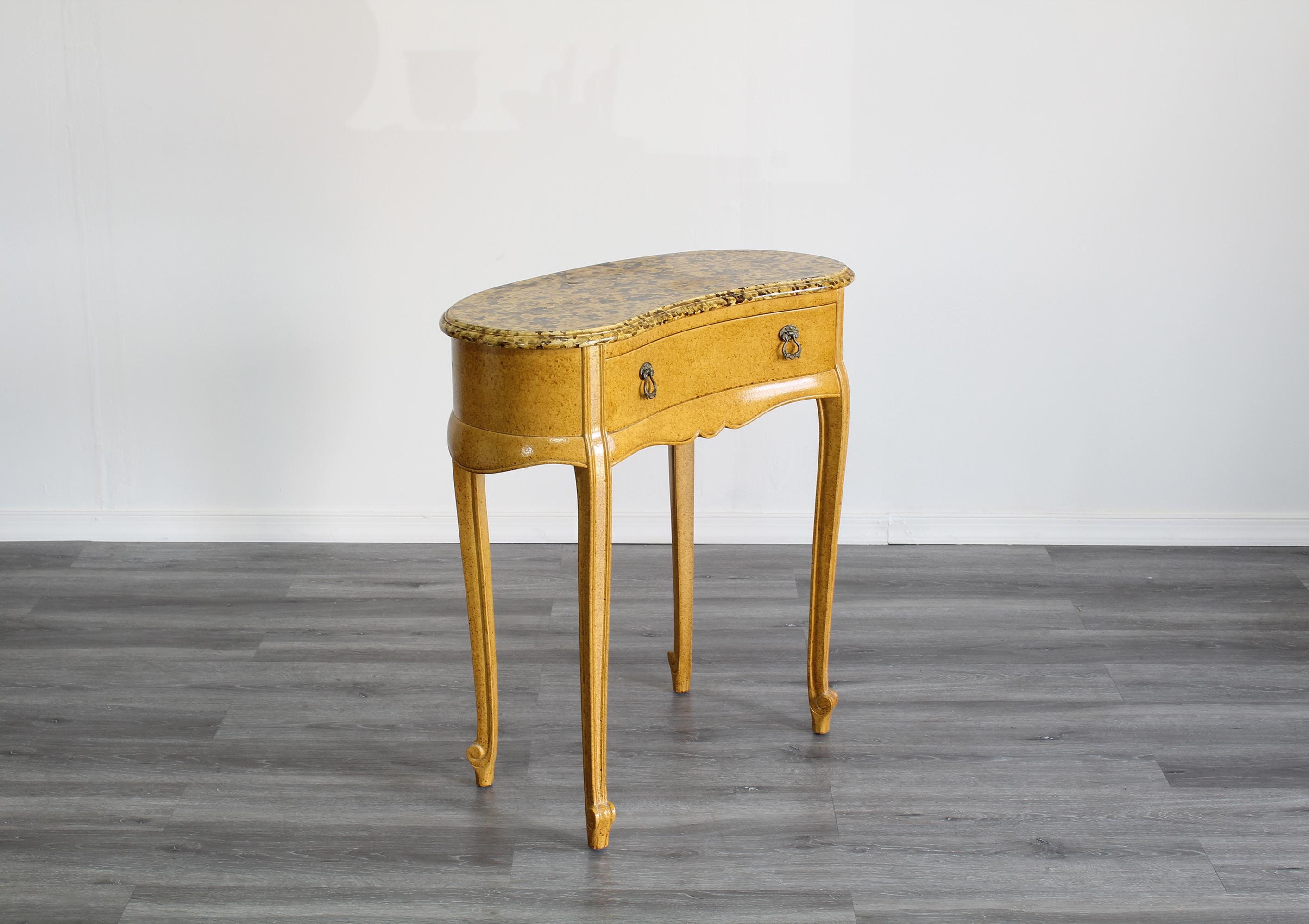 Vintage Kidney Shape Side Table - Etsy