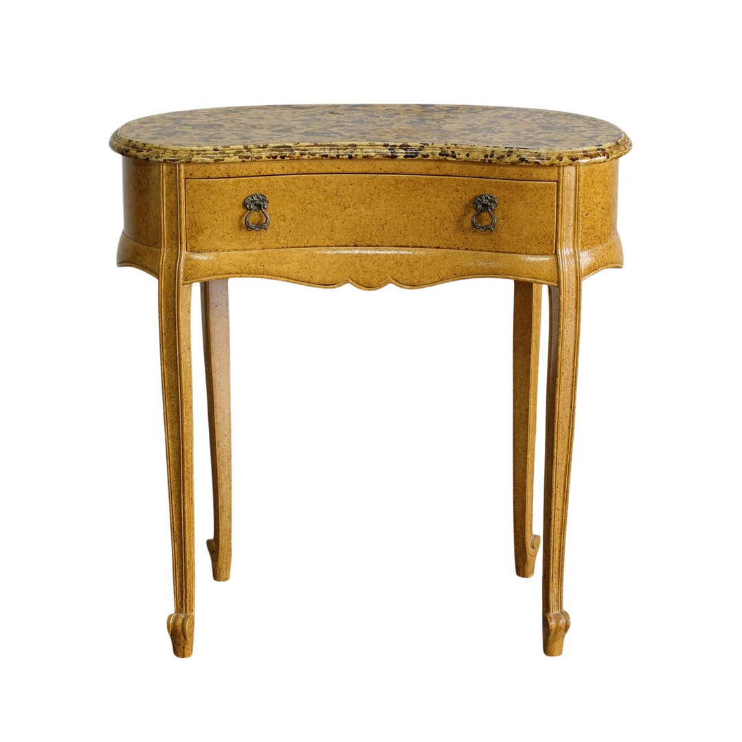 Vintage Kidney Shape Side Table - Etsy
