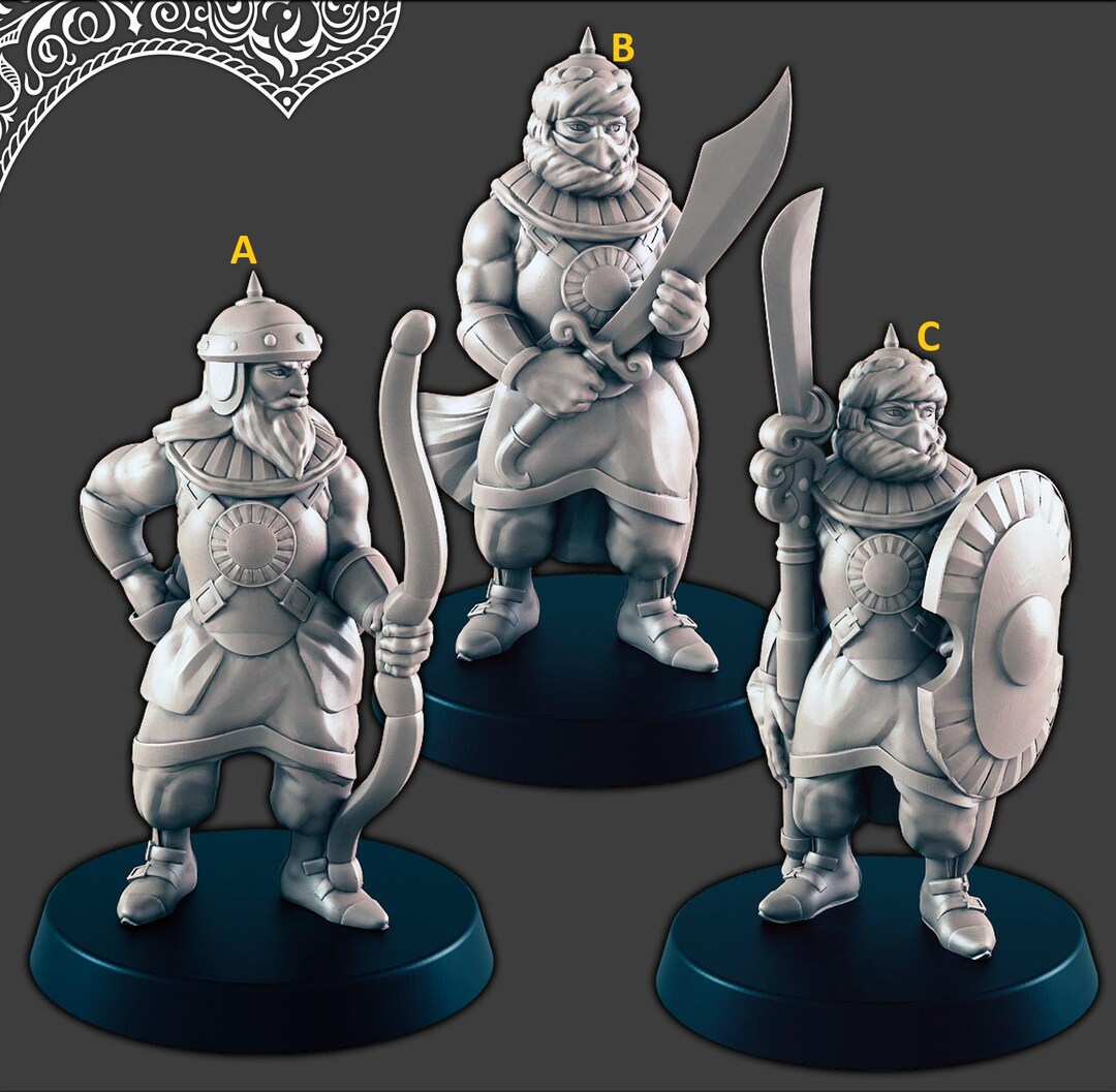 Desert Palace Guards Miniature Set: D&D, Pathfinder RPG - Hero's Hoard ...