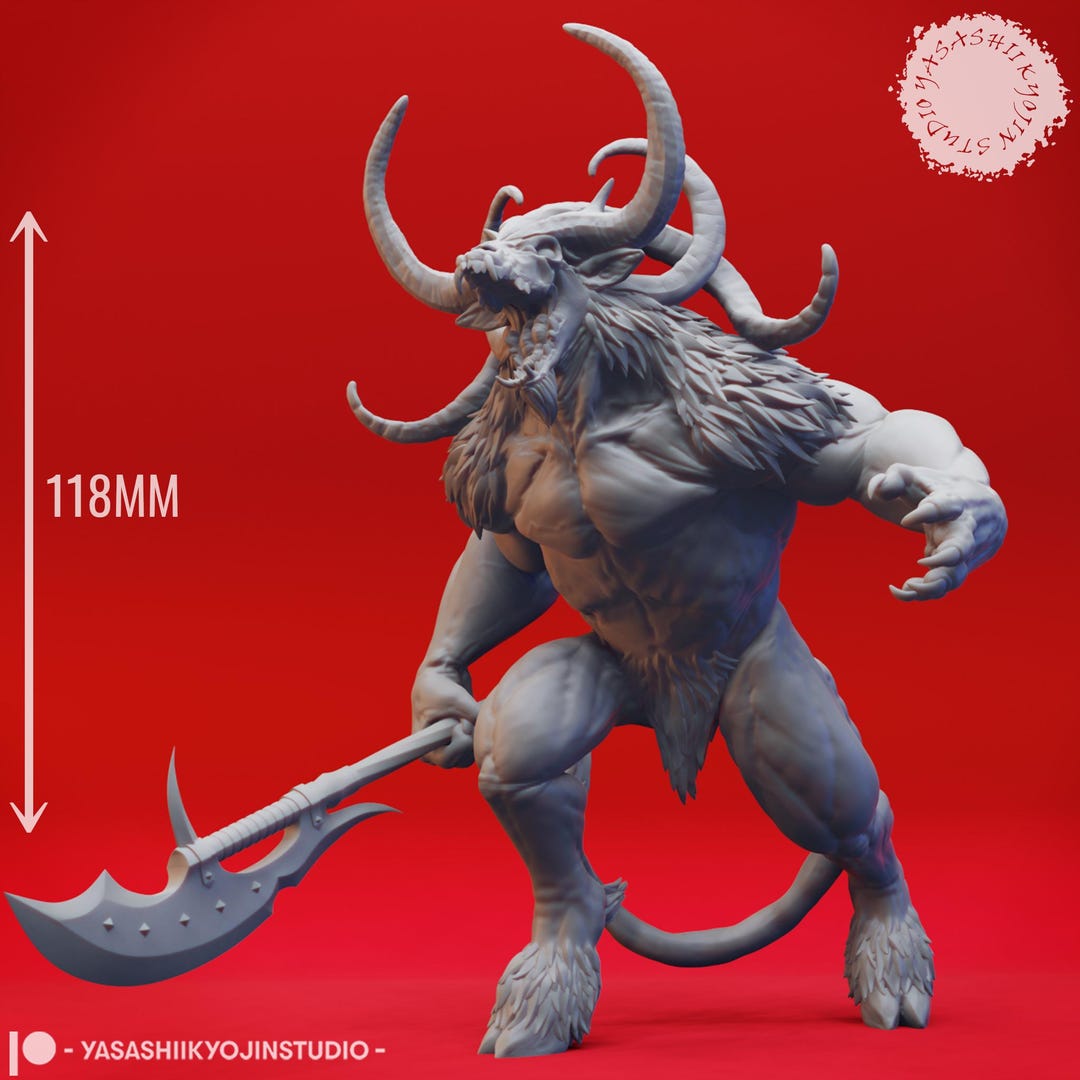 Baphomet Prince of Beasts | 3D Printed Miniature | D&D | Yasashii ...