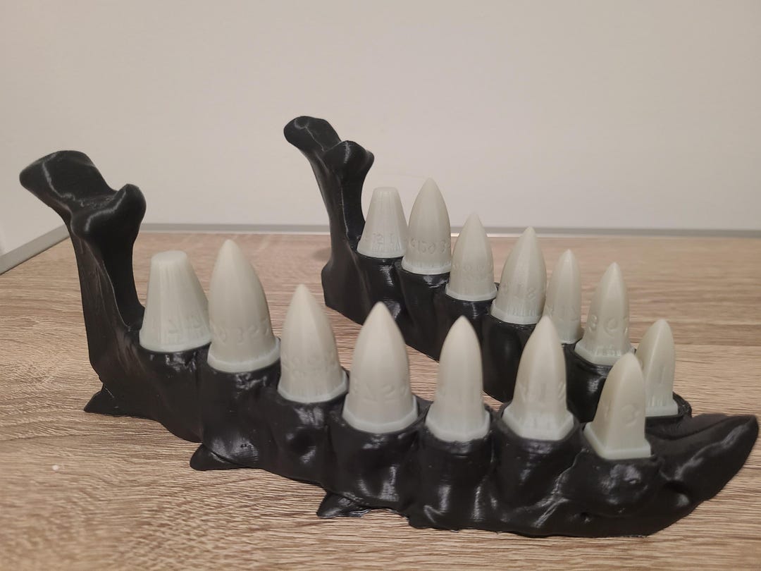 Dragon Teeth Dice Set & Dragon Jaw Display | Polyhedral Dice - Etsy