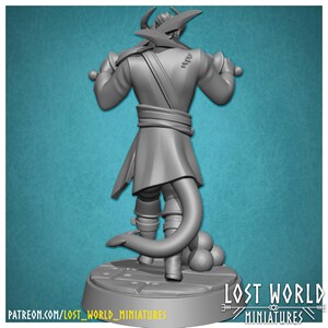 Tiefling Swashbuckler Rogue, 3D Printed Miniature. Resin Mini, D&D ...