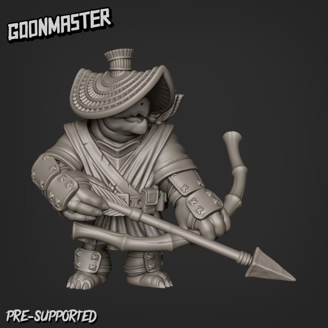 Tortle Ninja Archer | 3D Printed Resin Miniature | D&D | Goon Master ...