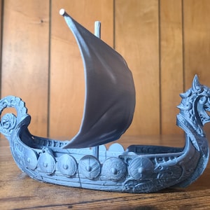Viking Longship | 28mm 32mm Scale | D&D Scatter Terrain | Wargaming ...