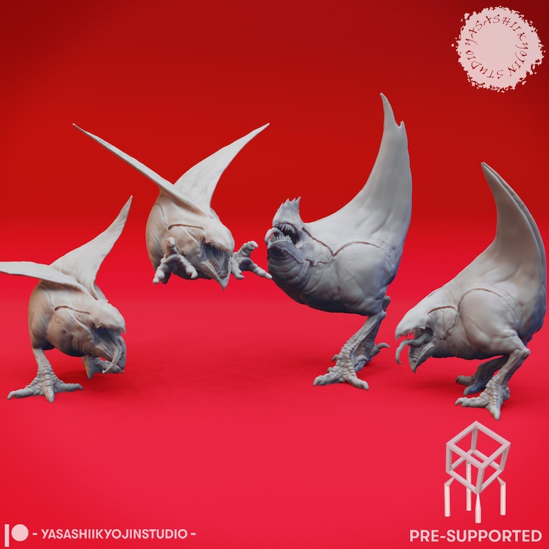 Abyssal Chicken Mob | 3D Printed Miniature | D&D | Yasashii Kyojin - Etsy