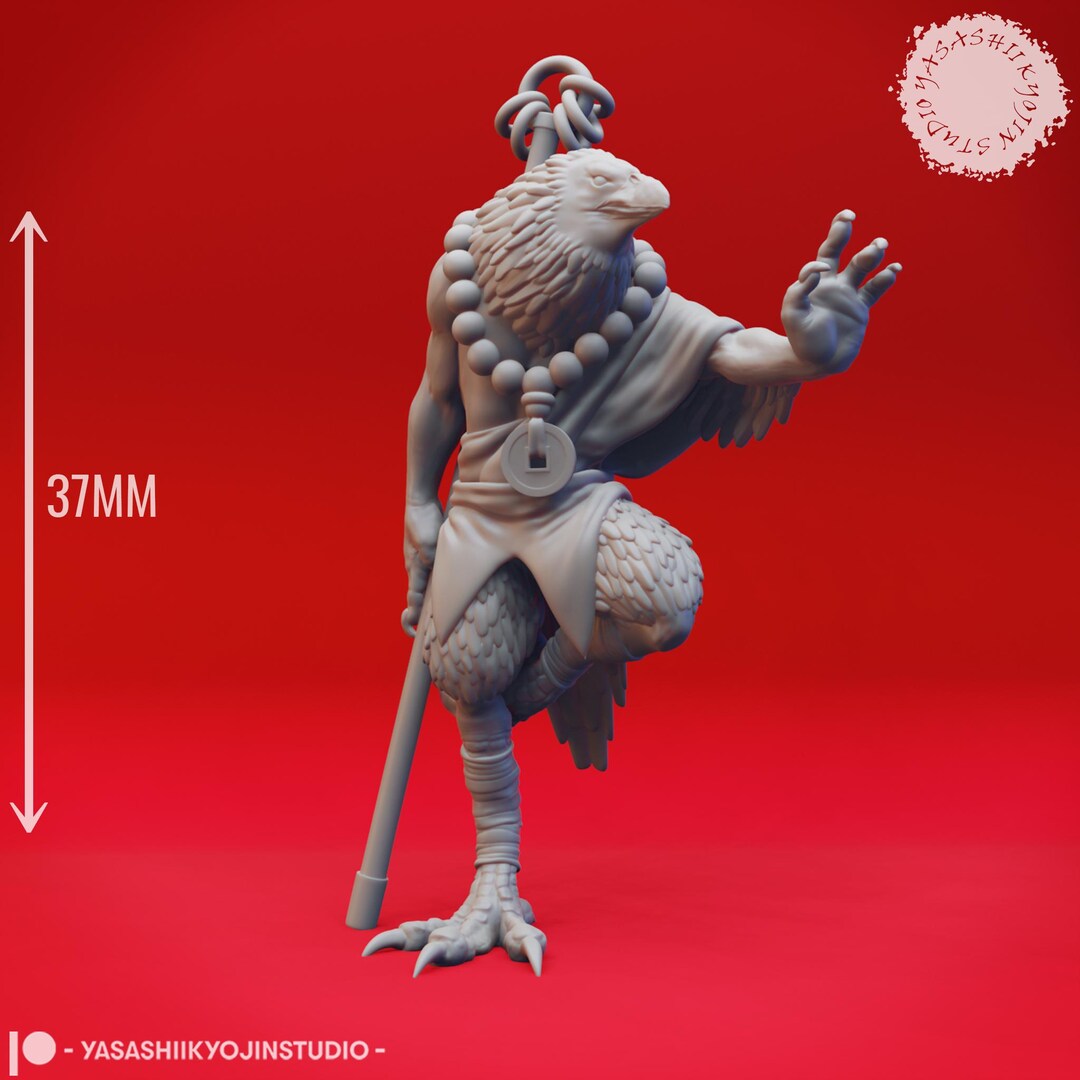 Kenku Monk | 3D Printed Miniature | D&D | Yasashii Kyojin - Etsy