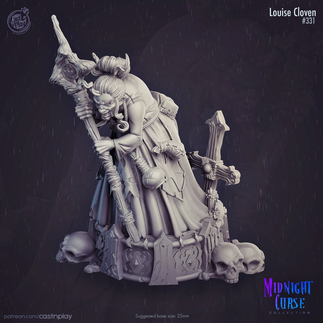 Louise Cloven Night Hag Miniature: D&D Resin Mini, Cast N Play - Etsy