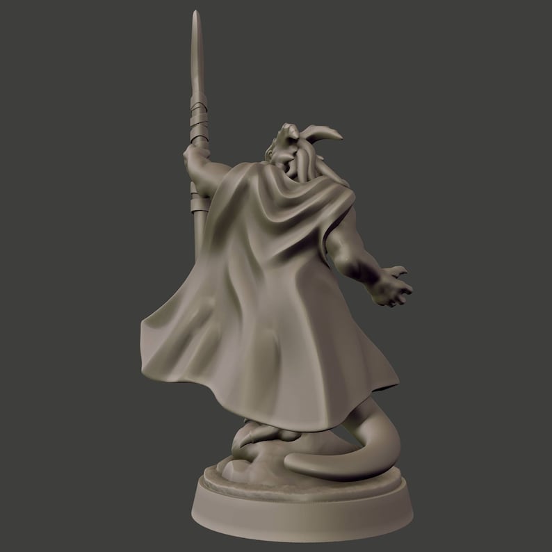 Dragonborn Wizard / Sorcerer 3D Printed Miniature, Resin Mini, D&D ...